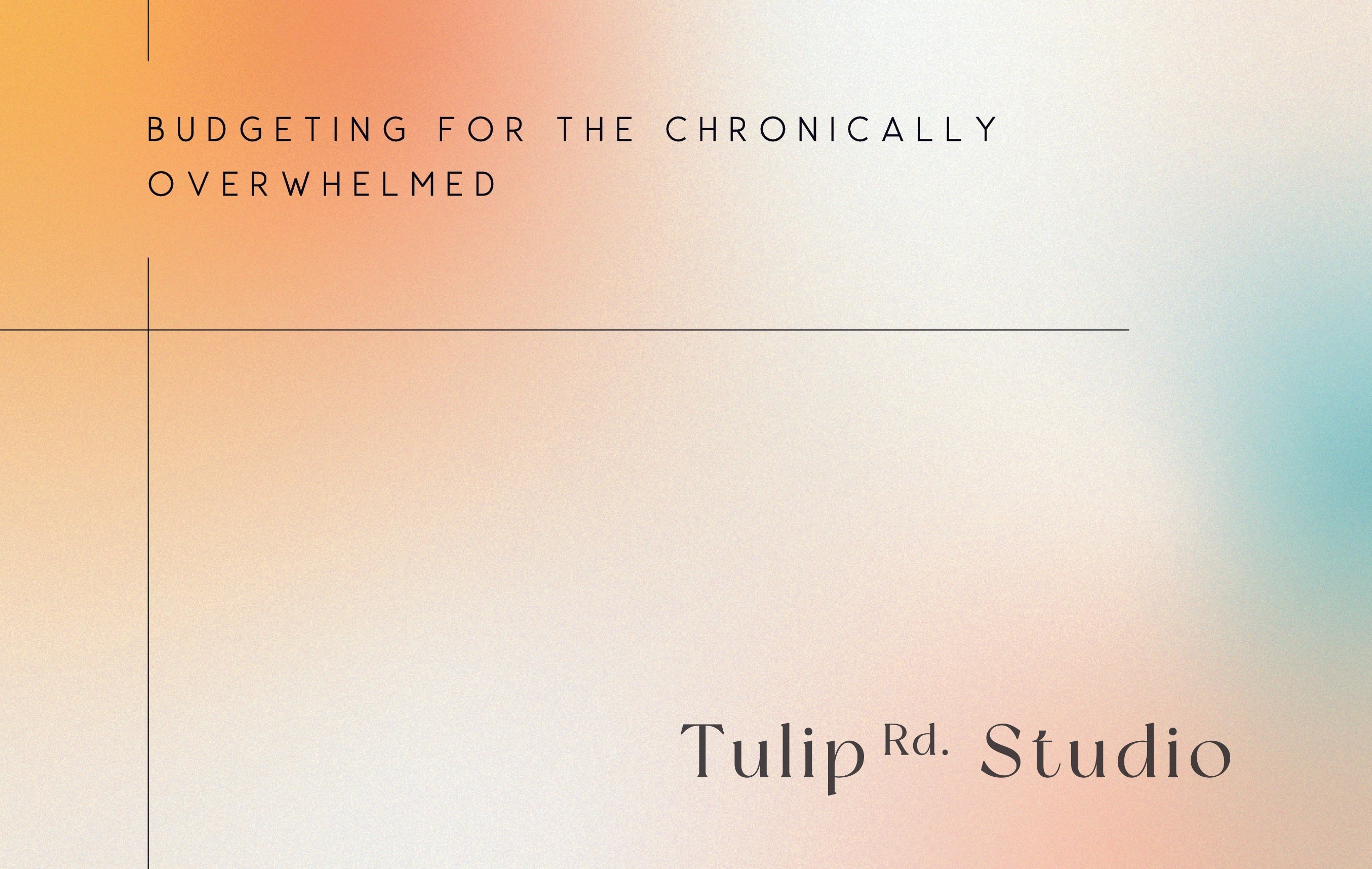 Budgeting for the Chronically Overwhelmed – Tulip Rd. Studio