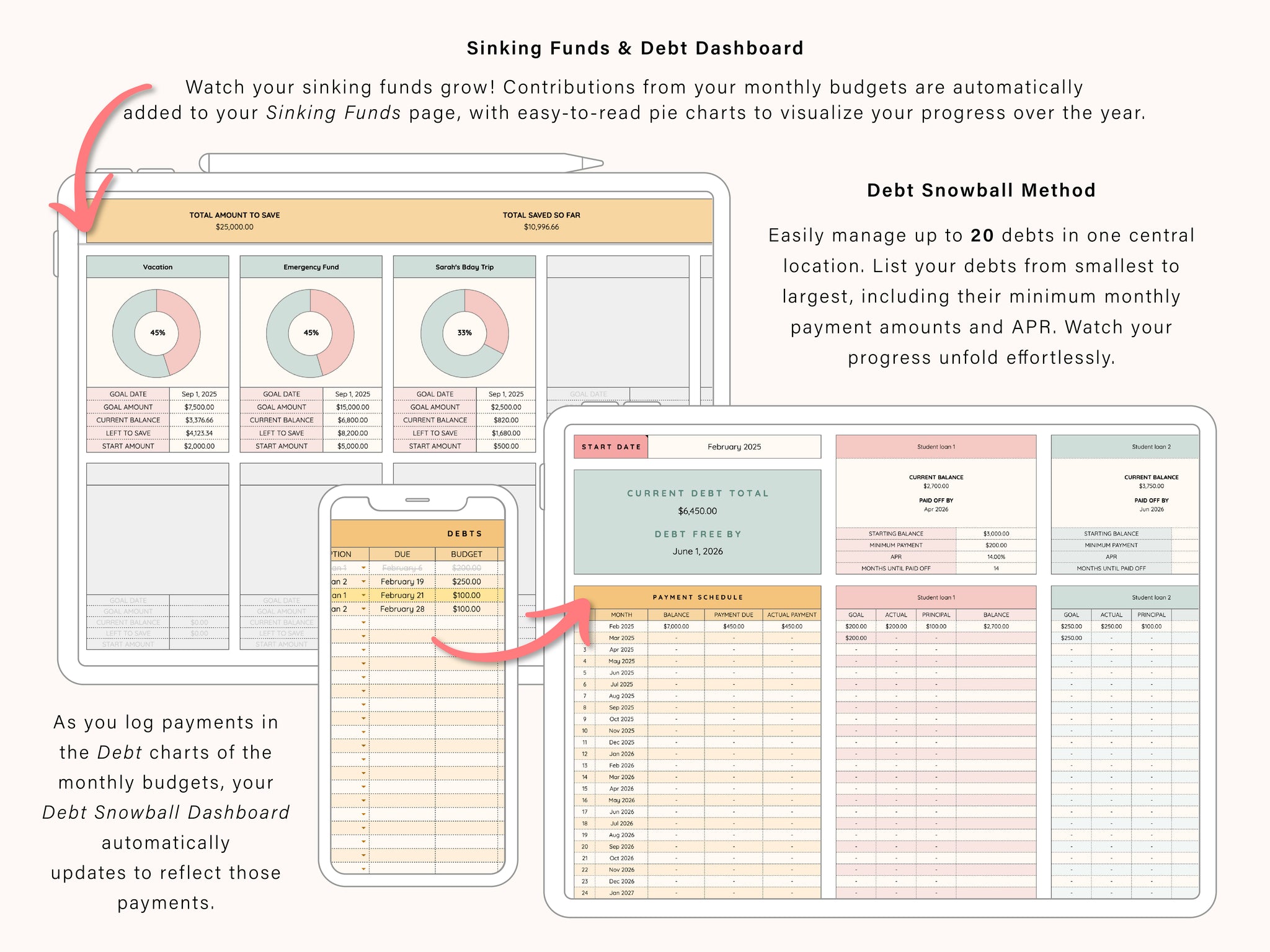 All-In-One + Multi-Account Budget Spreadsheet | Google Sheets Template ...